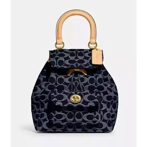 Coach | Bags | Coach Riya Backpack 2 Cj833 Bag Womens Medium Blue ...